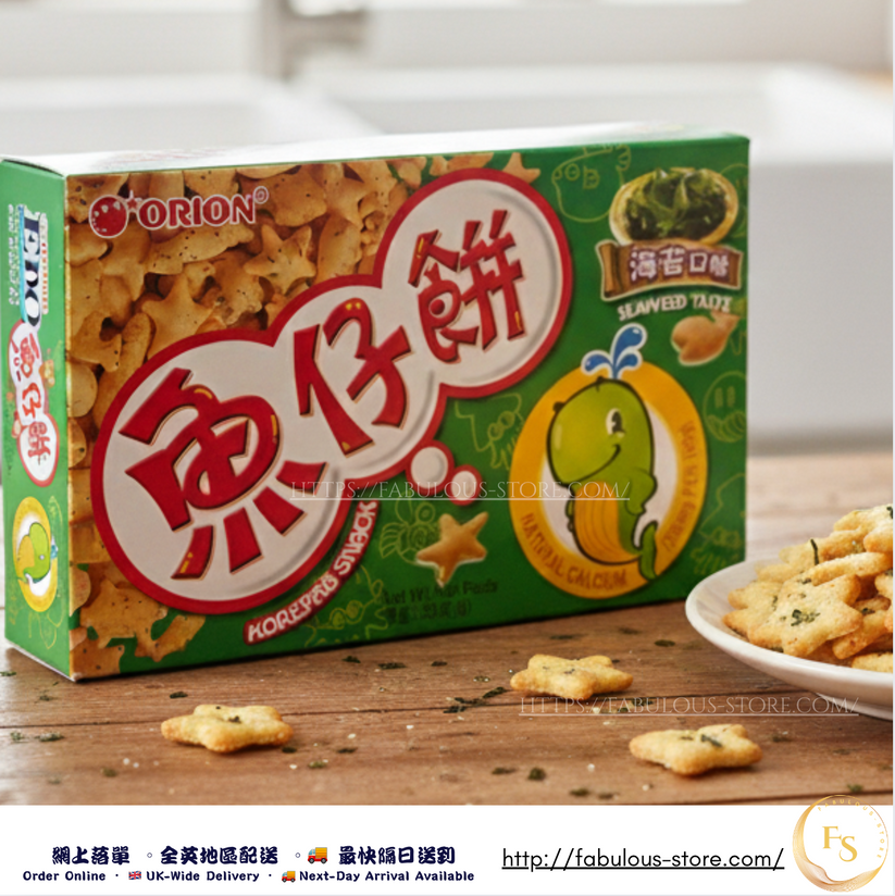 EDO Orion Fish Crackers (Seaweed Flavour) 33g｜Crunchy Seaweed Snack for ...